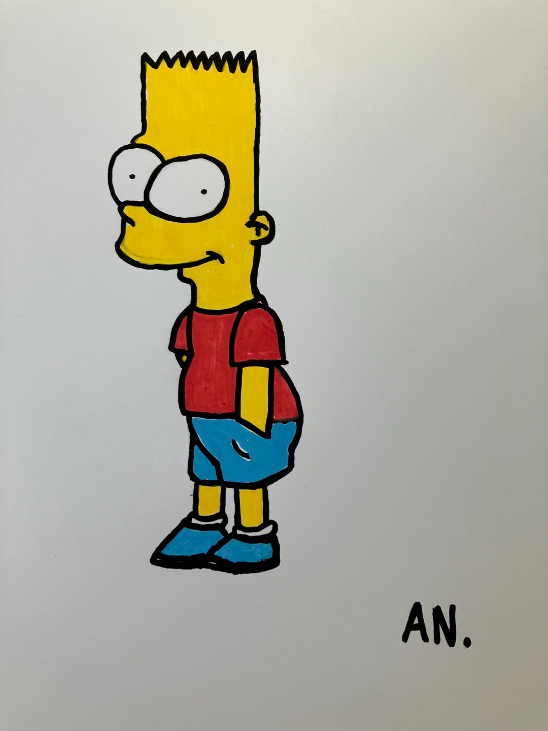 Hand Drawn Bart Simpson - Etsy