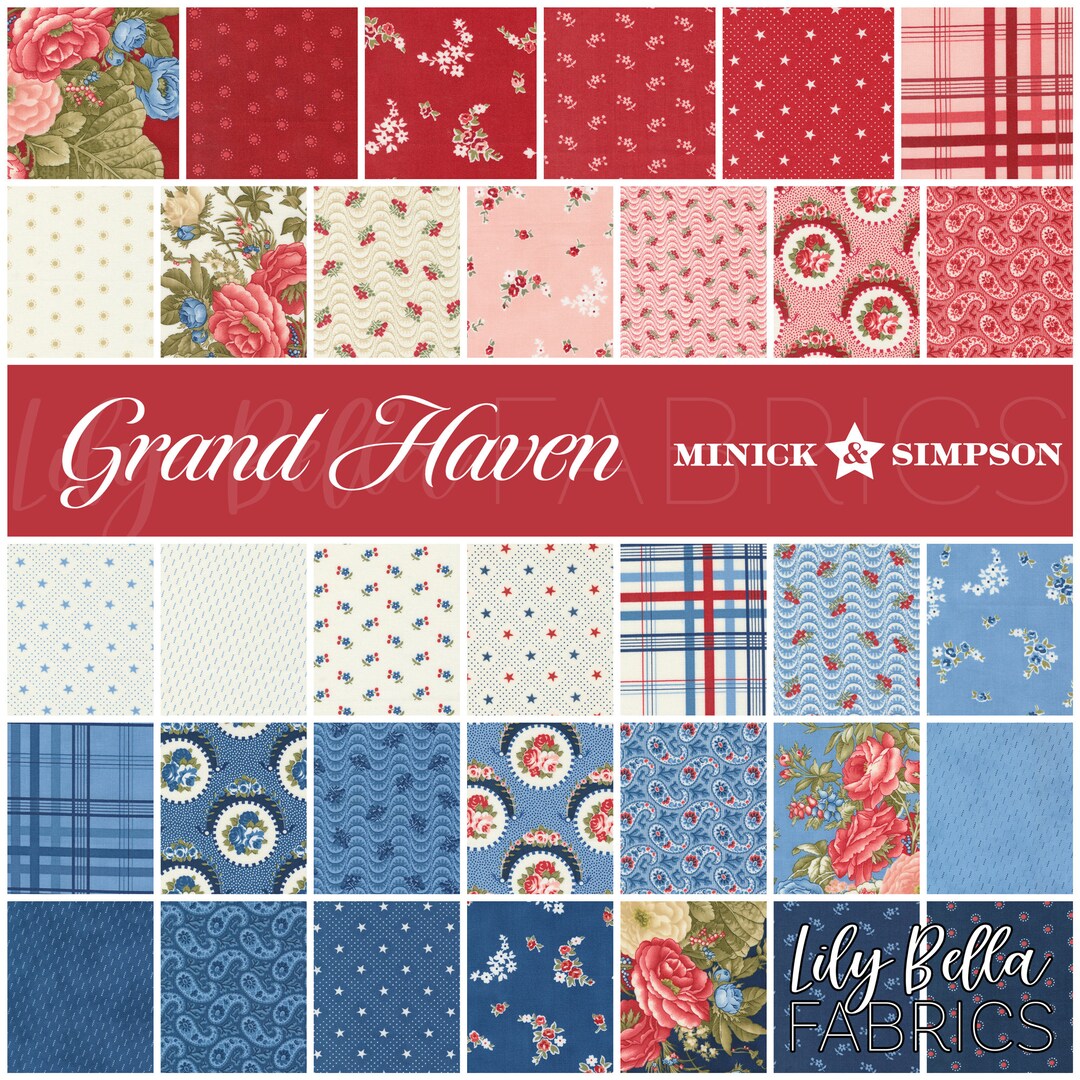 PREORDER Grand Haven Jelly Roll 40 Pcs by Minick and Simpson for Moda ...