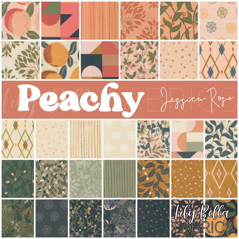 Peachy Fat Quarter Bundle (33 Pcs) by Jessica Rose for Moda - Etsy