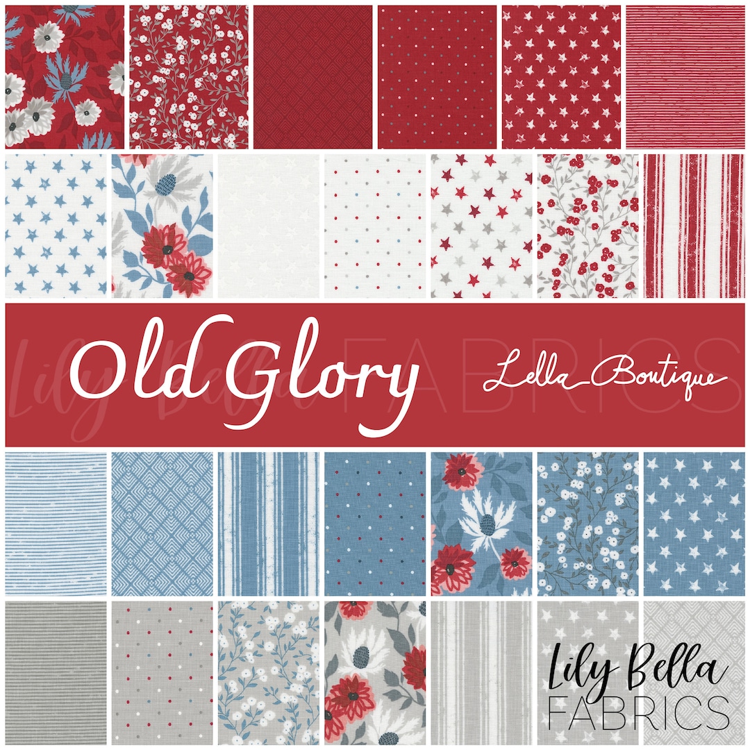 Old Glory Jelly Roll 40 Pcs by Lella Boutique for Moda - Etsy