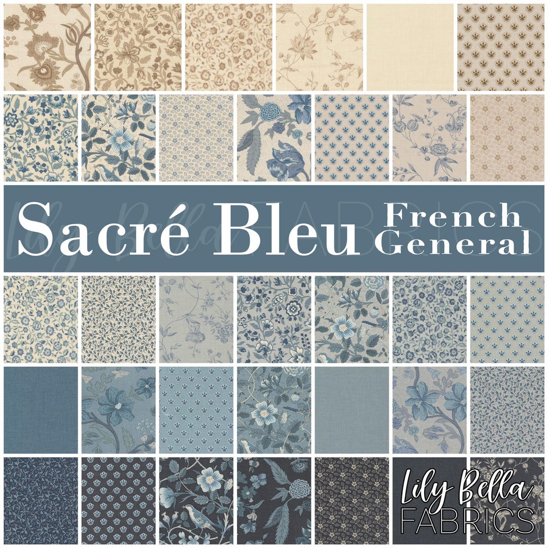 PRE-ORDER Sacré Bleu Jelly Roll 40 Pcs by French General for Moda MARCH ...