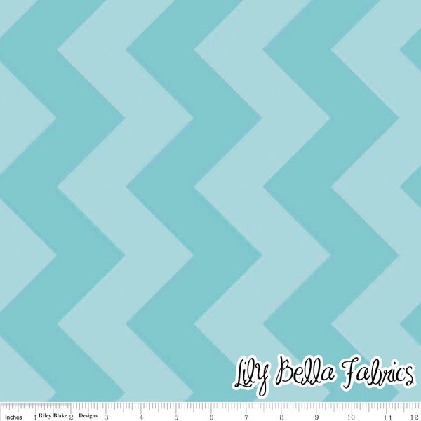 Aqua Blue Chevron - Etsy
