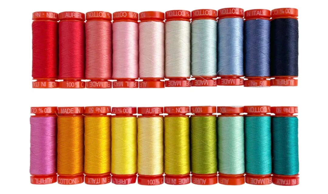 Tula Pink Besties Aurifil Thread Kit (20 Small Spools, 50 Weight ...
