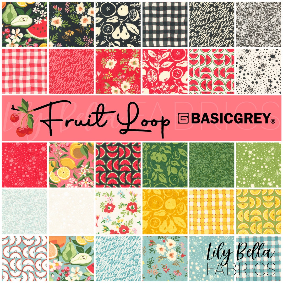 Fruit Loop Fat Quarter Bundle (30 Pcs) by Basicgrey for Moda - Etsy