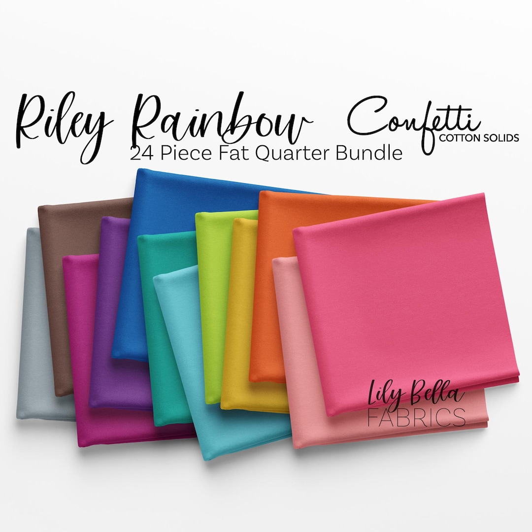 Riley Rainbow Confetti Cottons Fat Quarter Bundle (24 Pcs) by the RBD ...