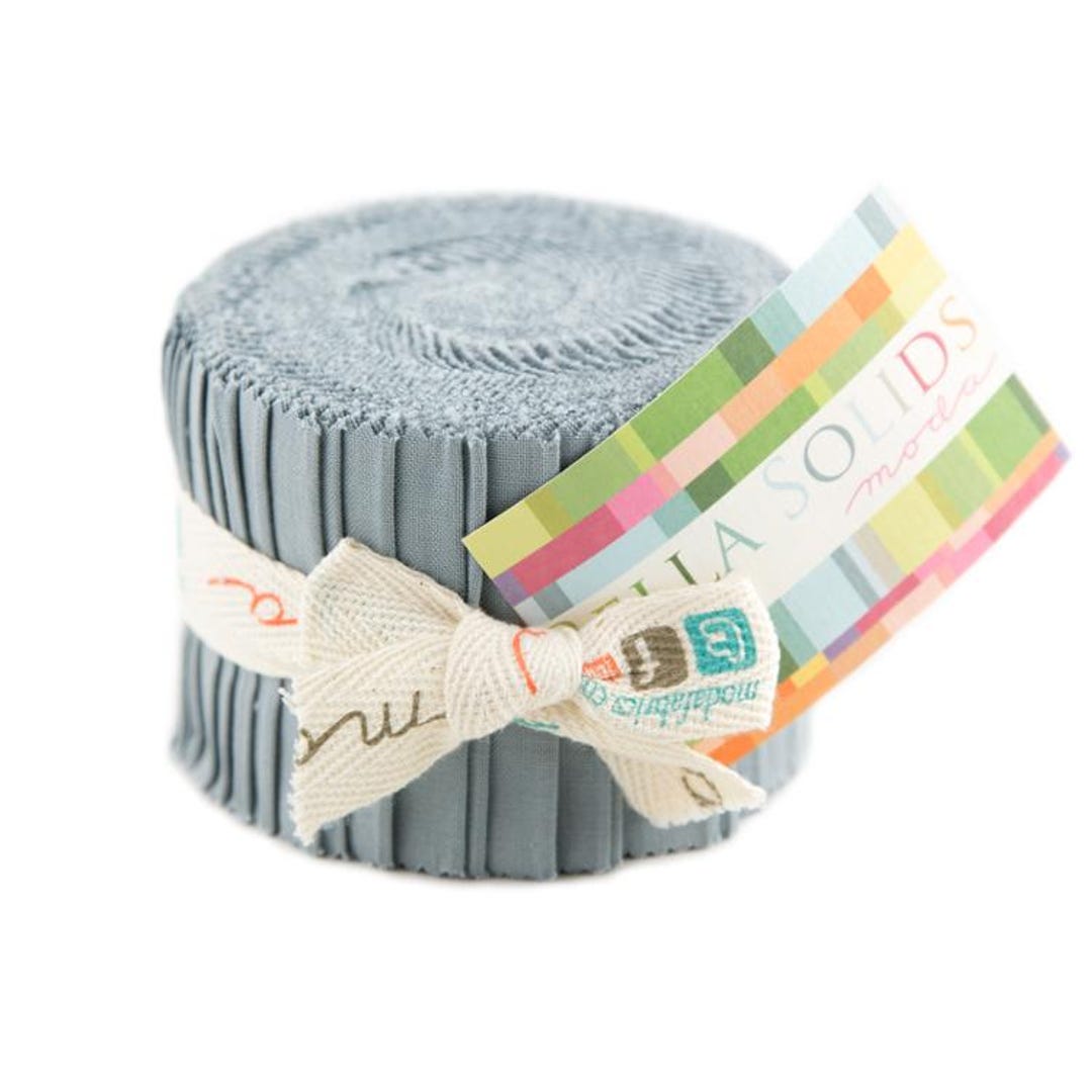 Steel Bella Solids Junior Jelly Roll (20 Pieces) by Moda - Etsy