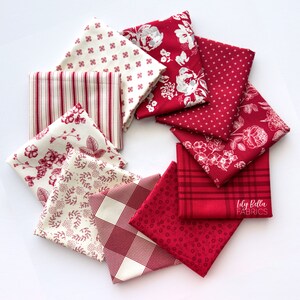 Heirloom Red Fat Quarter Bundle 10 Pcs by My Mind's Eye for Riley Blake ...