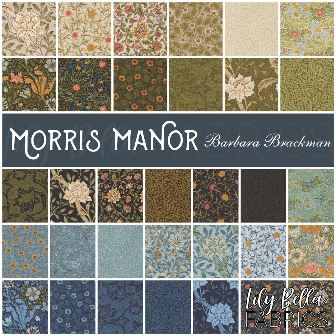 PRE-ORDER Morris Manor Layer Cake 42 Pcs by Barbara Brackman for Moda ...