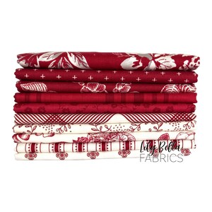 Heirloom Red Fat Quarter Bundle 10 Pcs by My Mind's Eye for Riley Blake ...