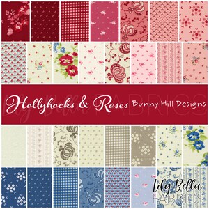 Hollyhocks and Roses Fat Quarter Bundle (31 Pcs) by Bunny Hill Designs for Moda - Etsy