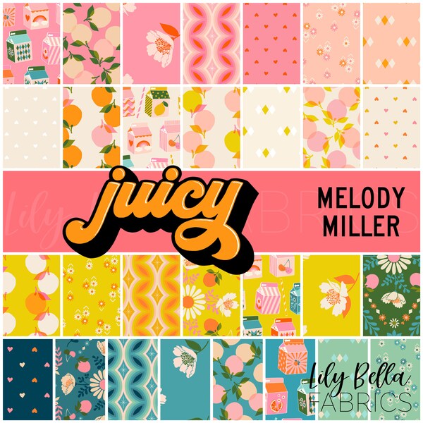 Melody Miller Ruby Star Fabric - Etsy