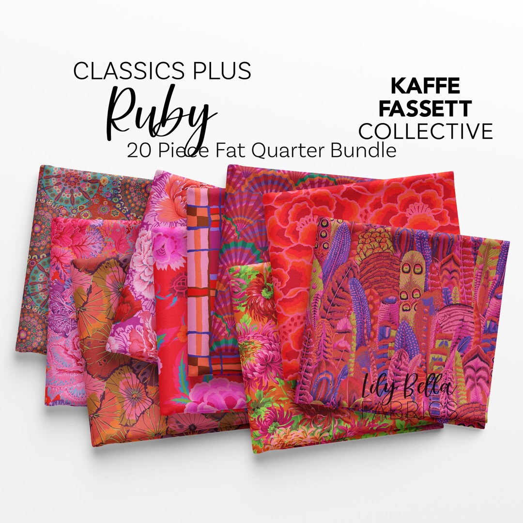 Classics Plus: Ruby Fat Quarter Bundle (20 Pcs) by Kaffe Fassett ...