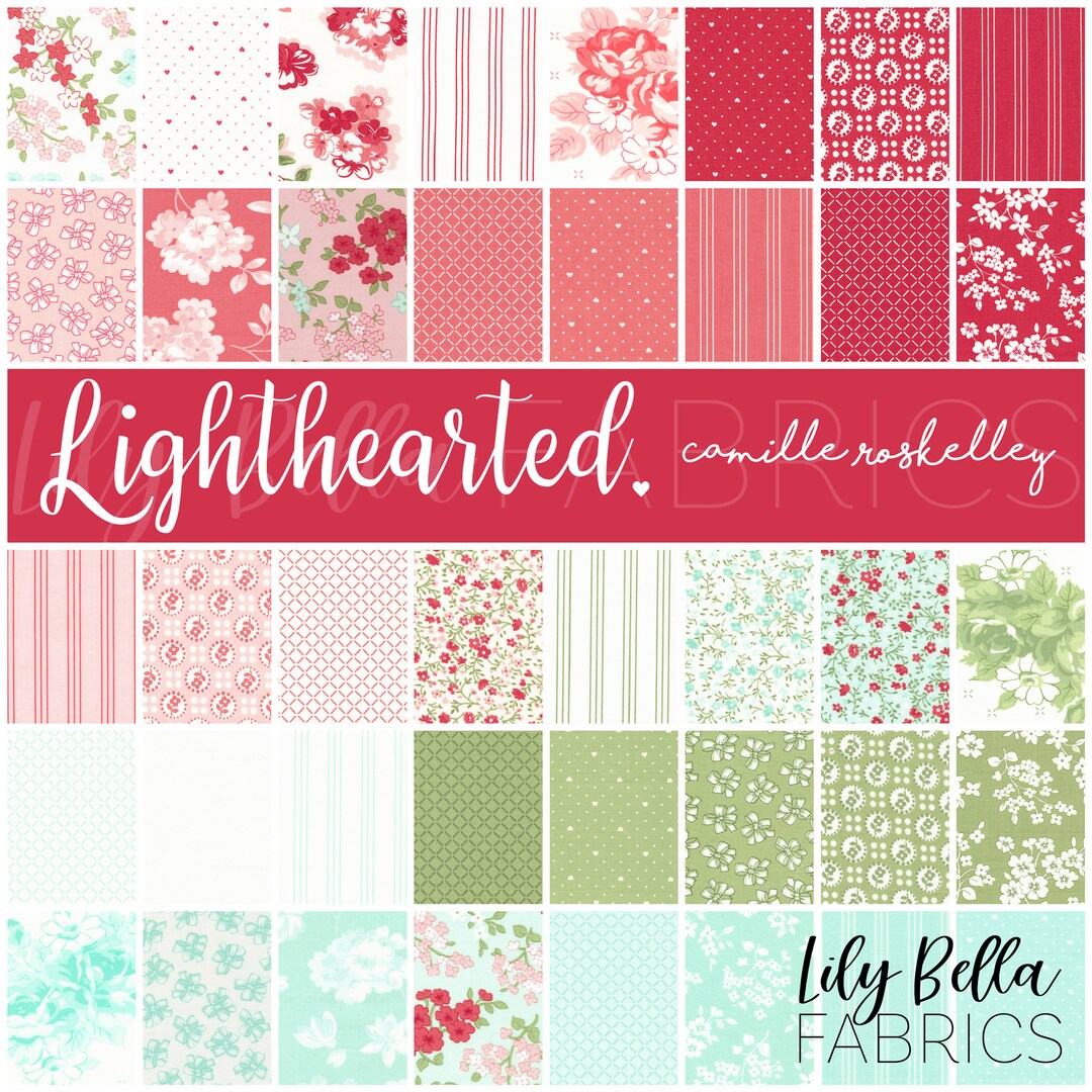 Lighthearted Fat Quarter Bundle (40 Pcs) by Camille Roskelley for Moda - Etsy