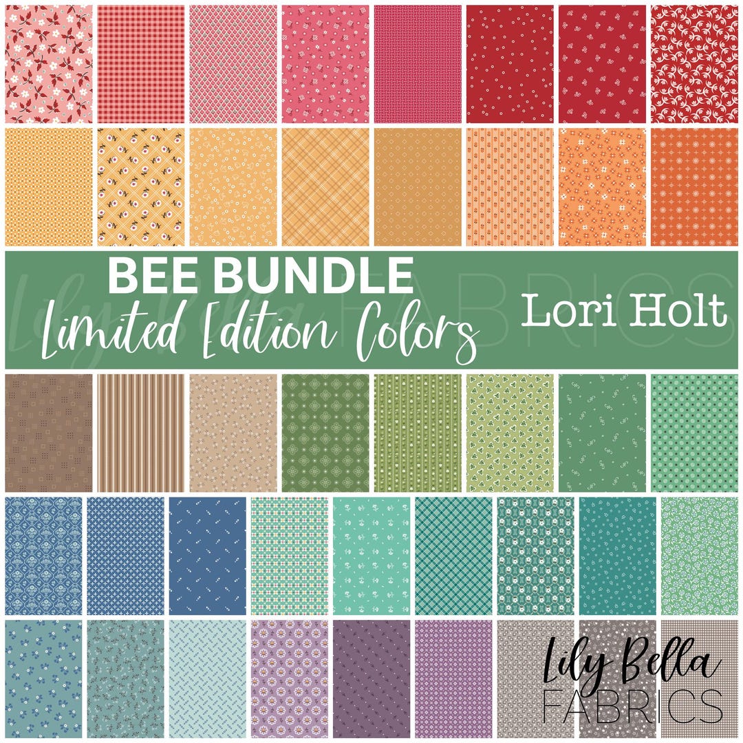 Bee Bundle Limited Edition Colors Rolie Polie (40 Pcs) by Lori Holt for ...