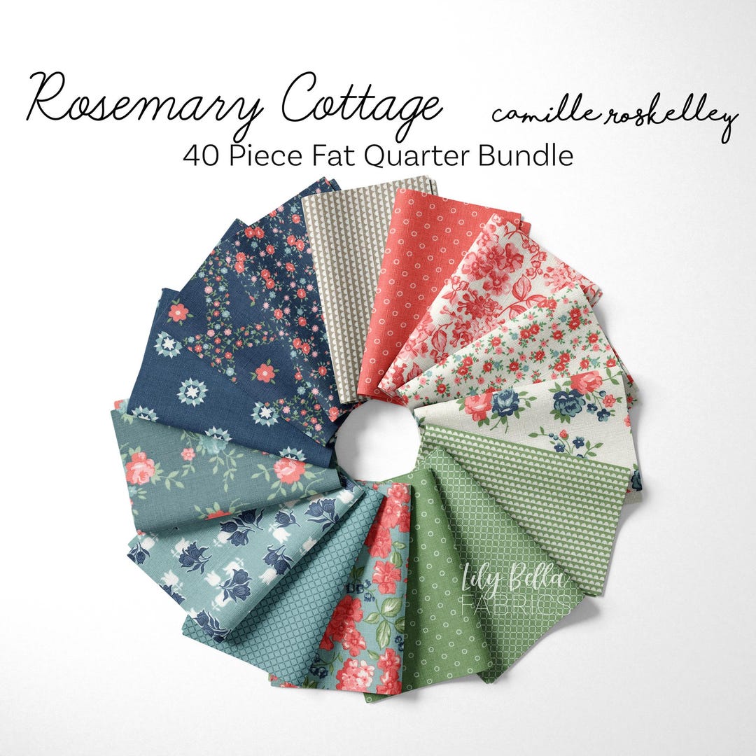 Rosemary Cottage Fat Quarter Bundle (40 Pcs) by Camille Roskelley for Moda - Etsy