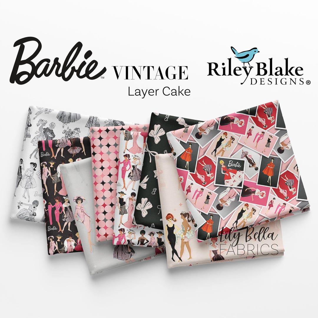 PRE-ORDER - Barbie™ Vintage 10 Inch Stacker (42 Pcs) by Riley Blake ...