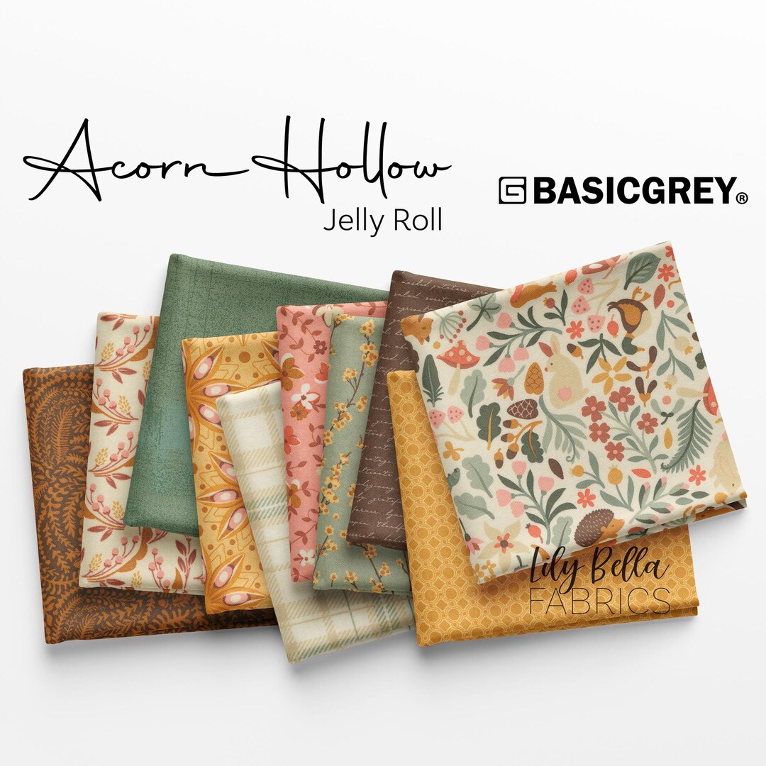PRE-ORDER - Acorn Hollow Jelly Roll (40 Pcs) by Basicgrey for Moda - MAY 2025 Release - Etsy