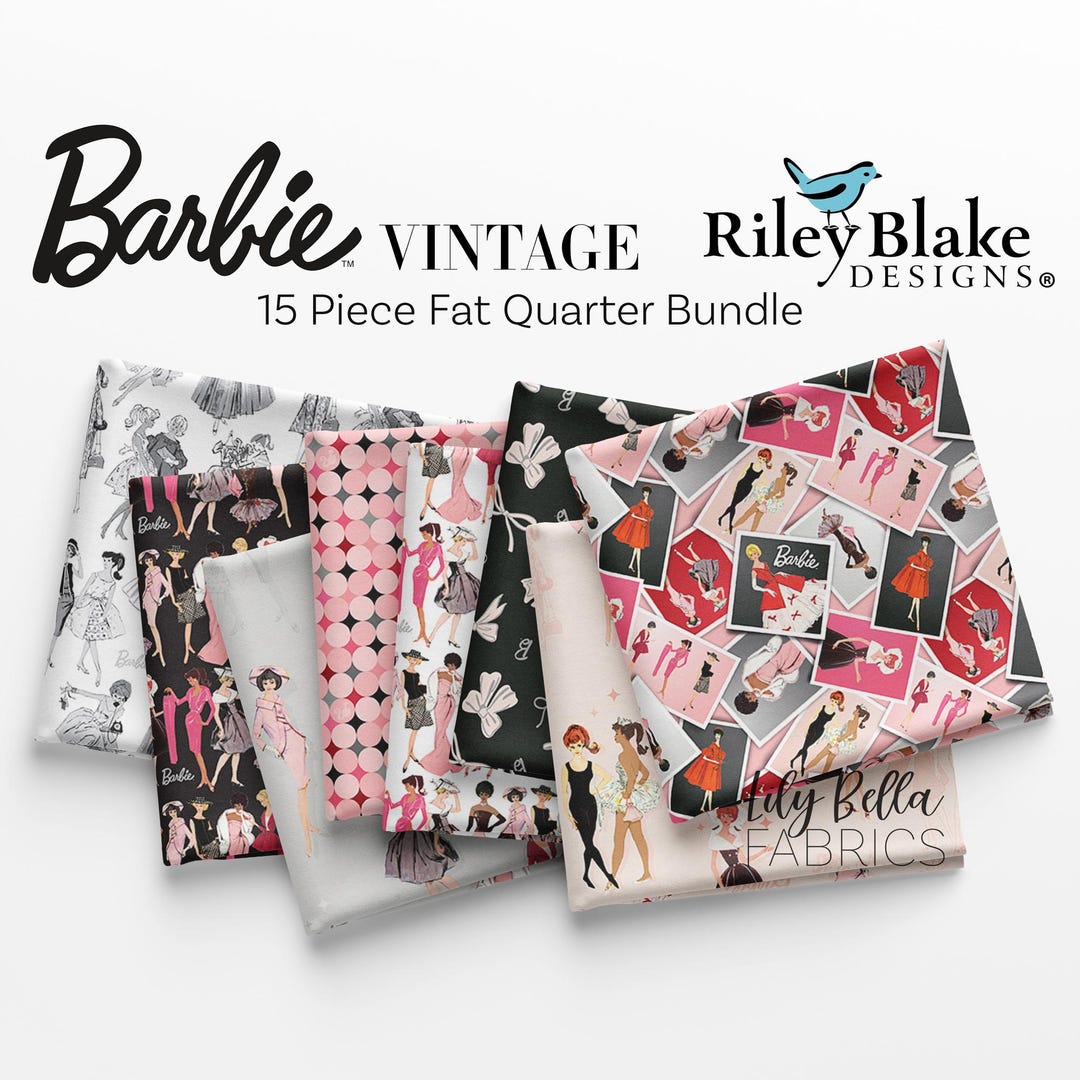 Barbie™ Vintage Fat Quarter Bundle (15 Pcs) by Riley Blake Designs - Etsy