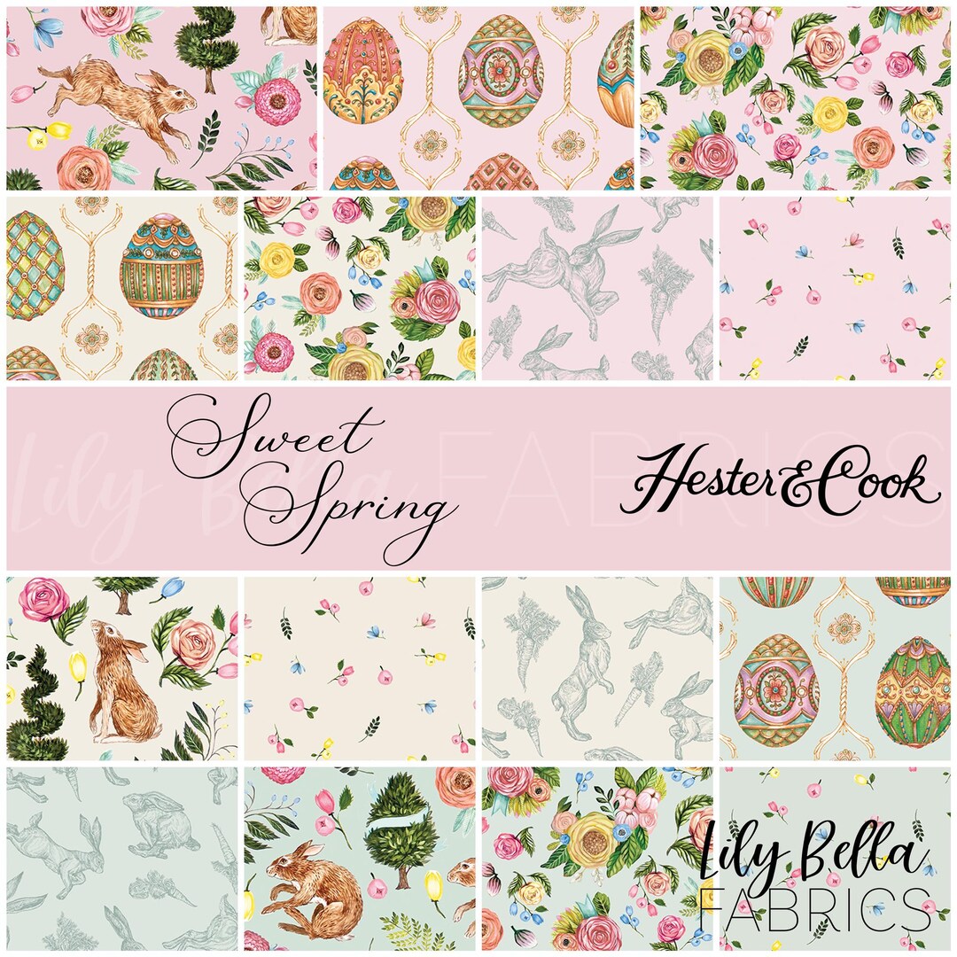 Sweet Spring Fat Quarter Bundle (15 Pcs) by Hester & Cook for Riley ...