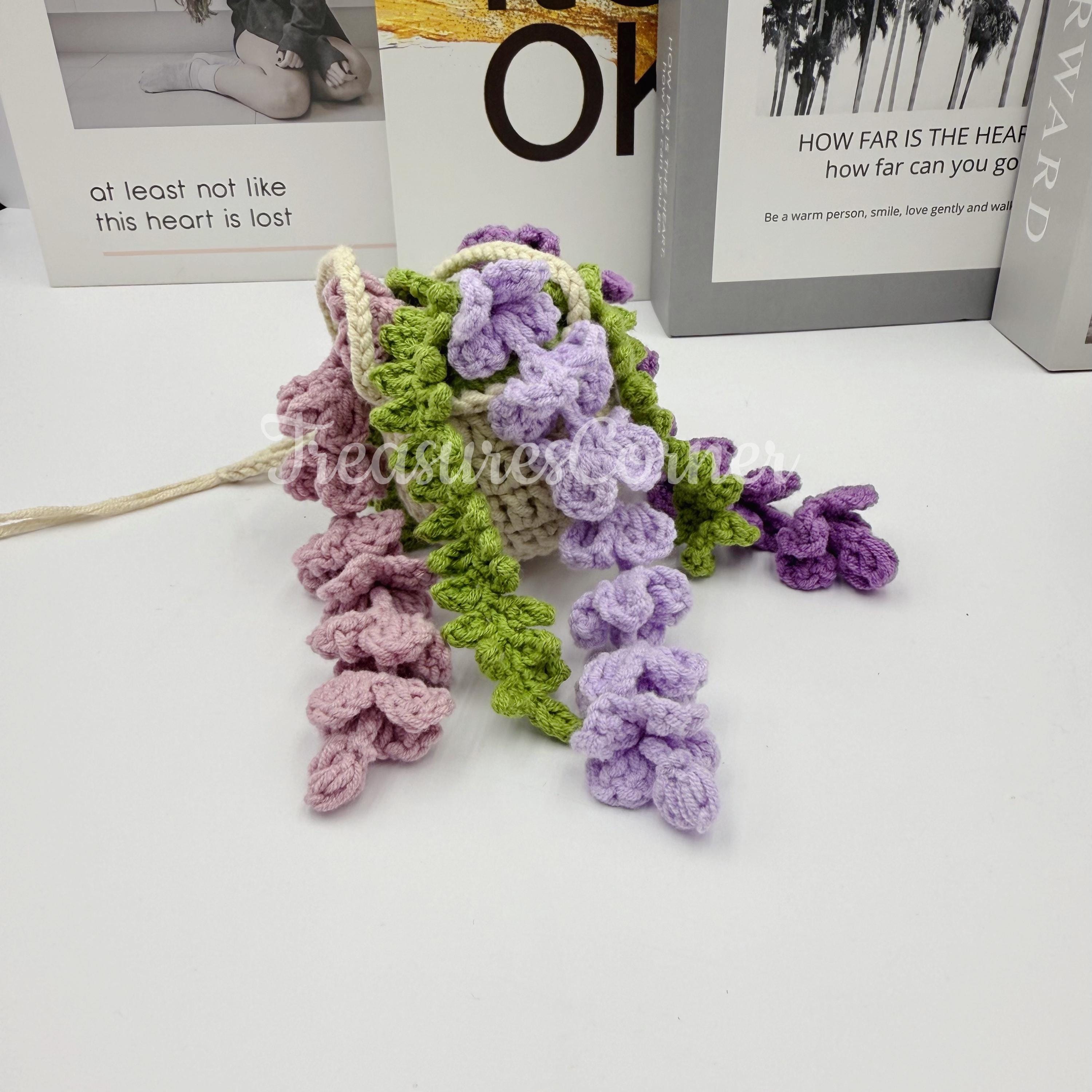 Wisteria Crochet Pattern PDF - Hanging Plant Pattern, Purple Flower ...