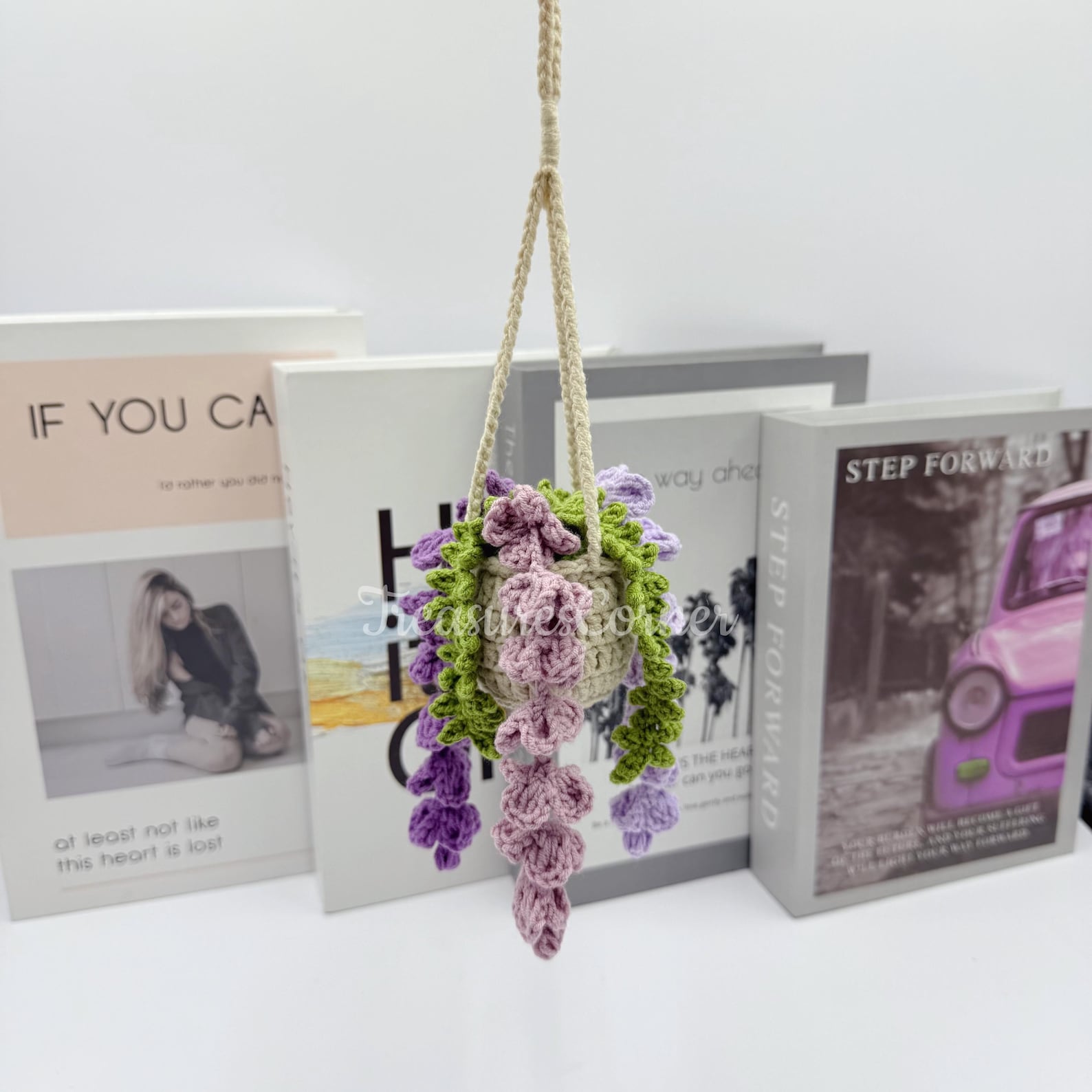 Wisteria Crochet Pattern PDF - Hanging Plant Pattern, Purple Flower ...