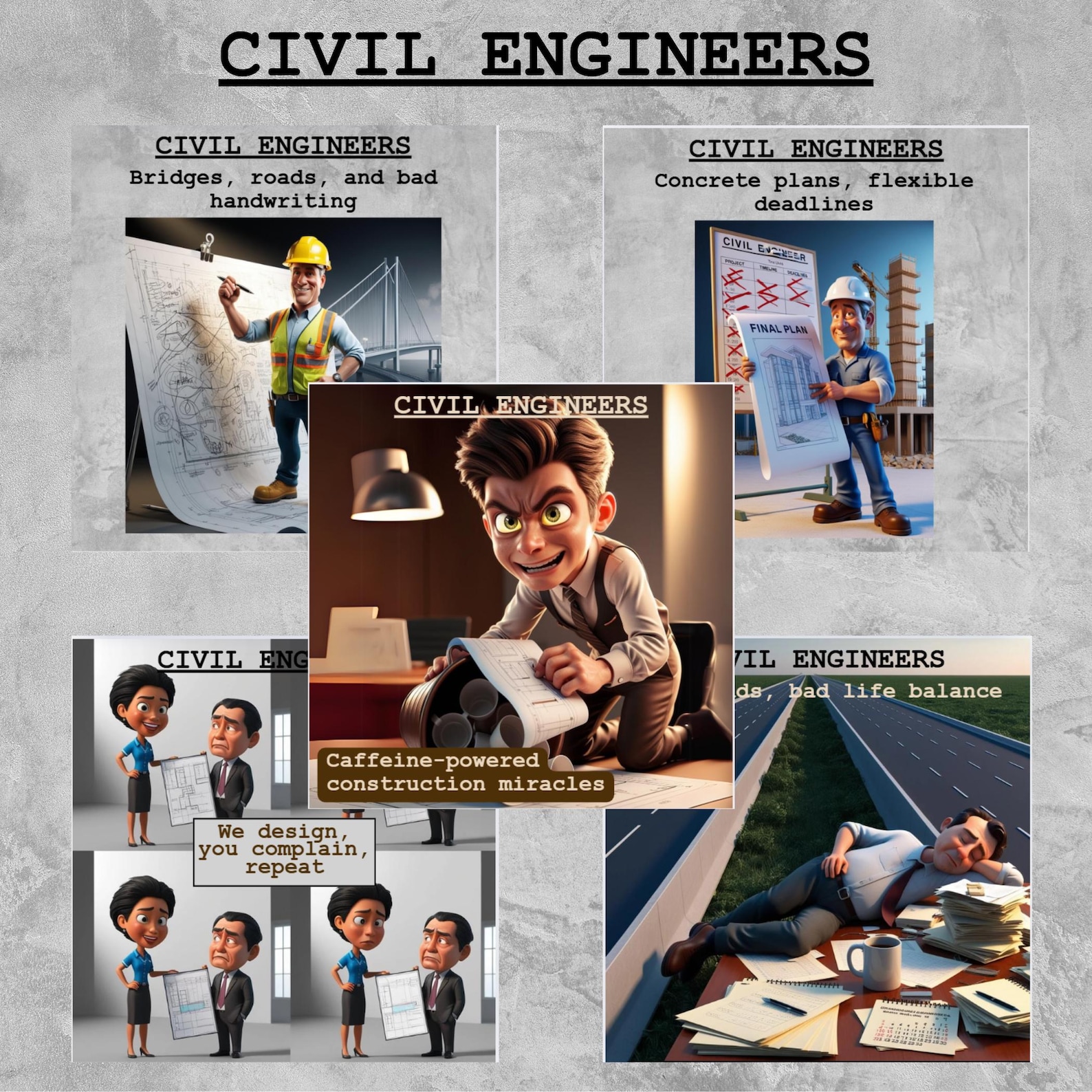 Civil Engineering Humor Bundle – Funny Engineer Quotes & Illustrations ...