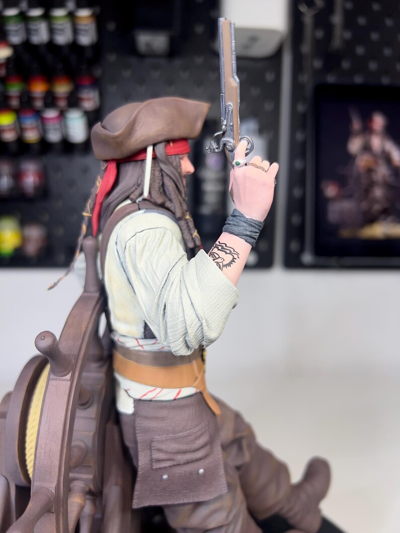 Cursed Pirate Captain – 3D Printed Figure – Resin Model Kit – Painted ...