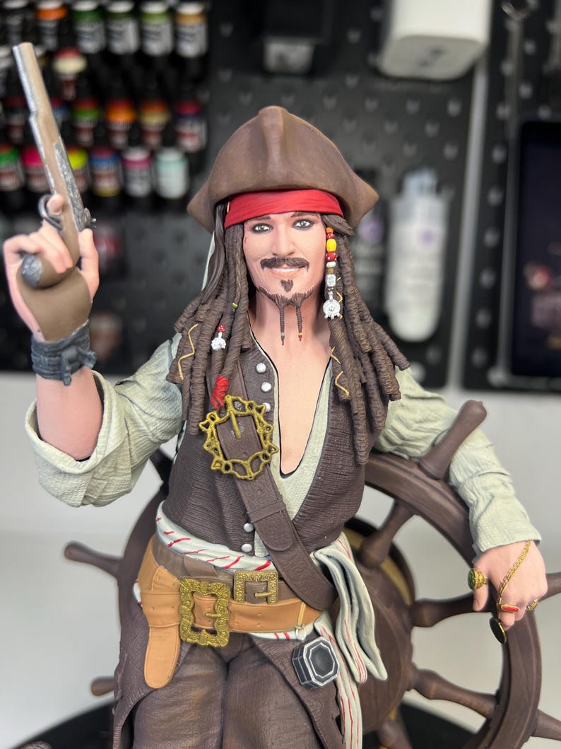 Cursed Pirate Captain – 3D Printed Figure – Resin Model Kit – Painted ...