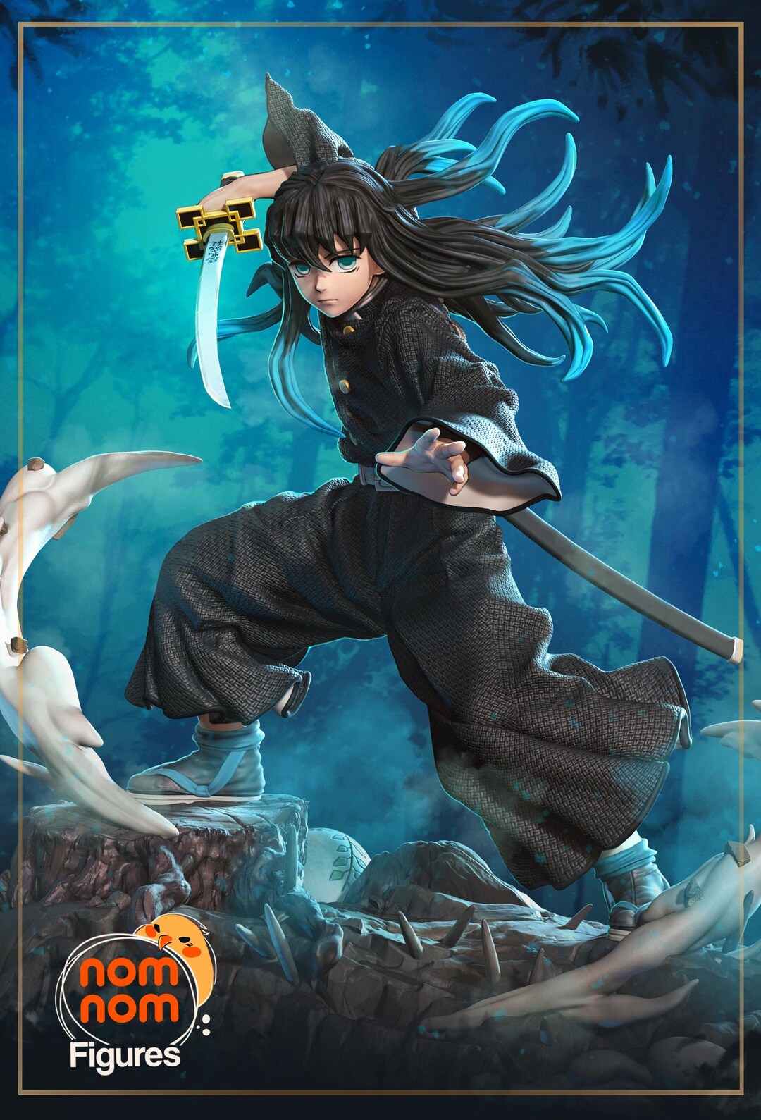 Demon Slayer: Muichiro Tokito – 3D Printed Figure – Resin Model Kit ...
