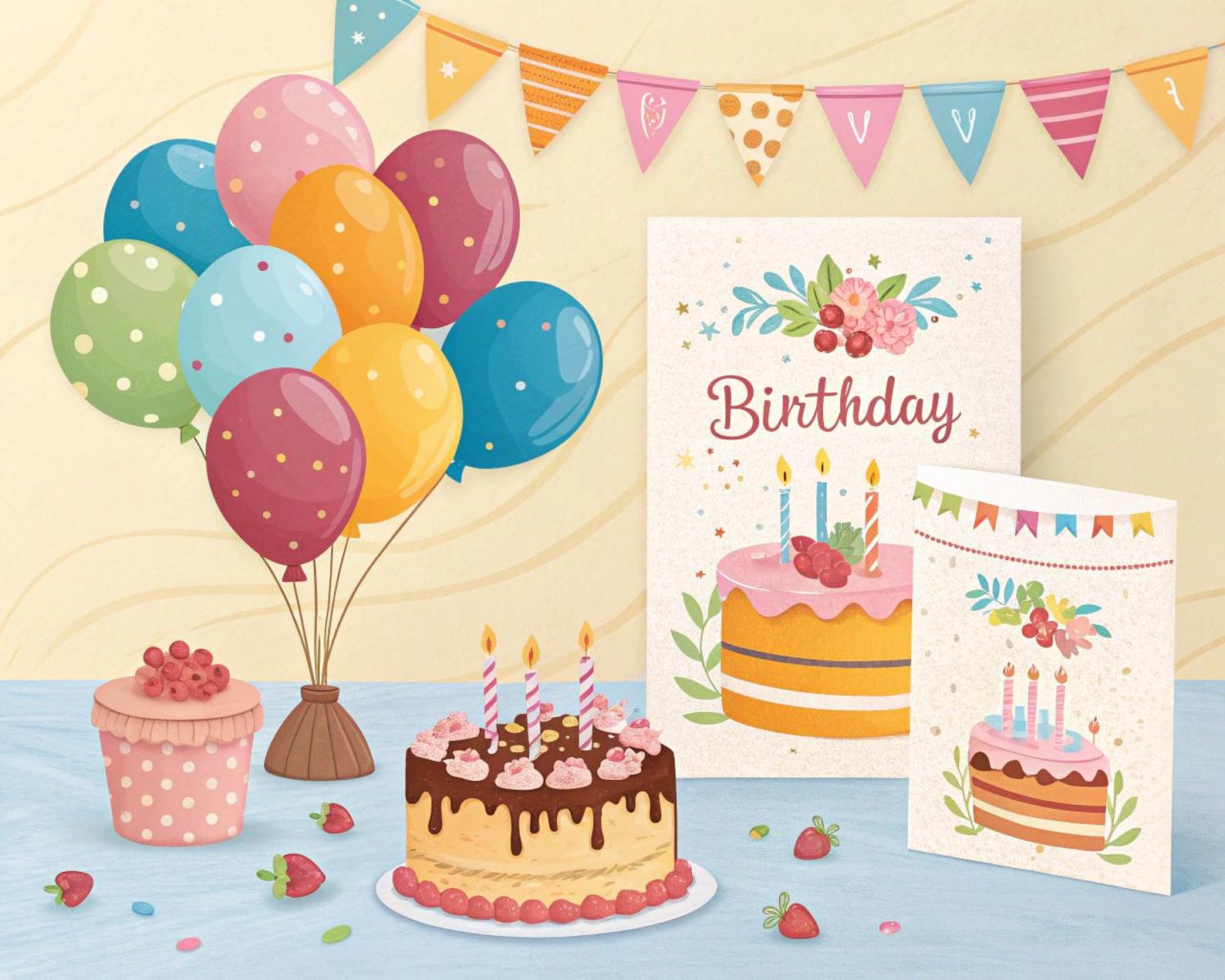 Birthday Decorative Templates - Etsy