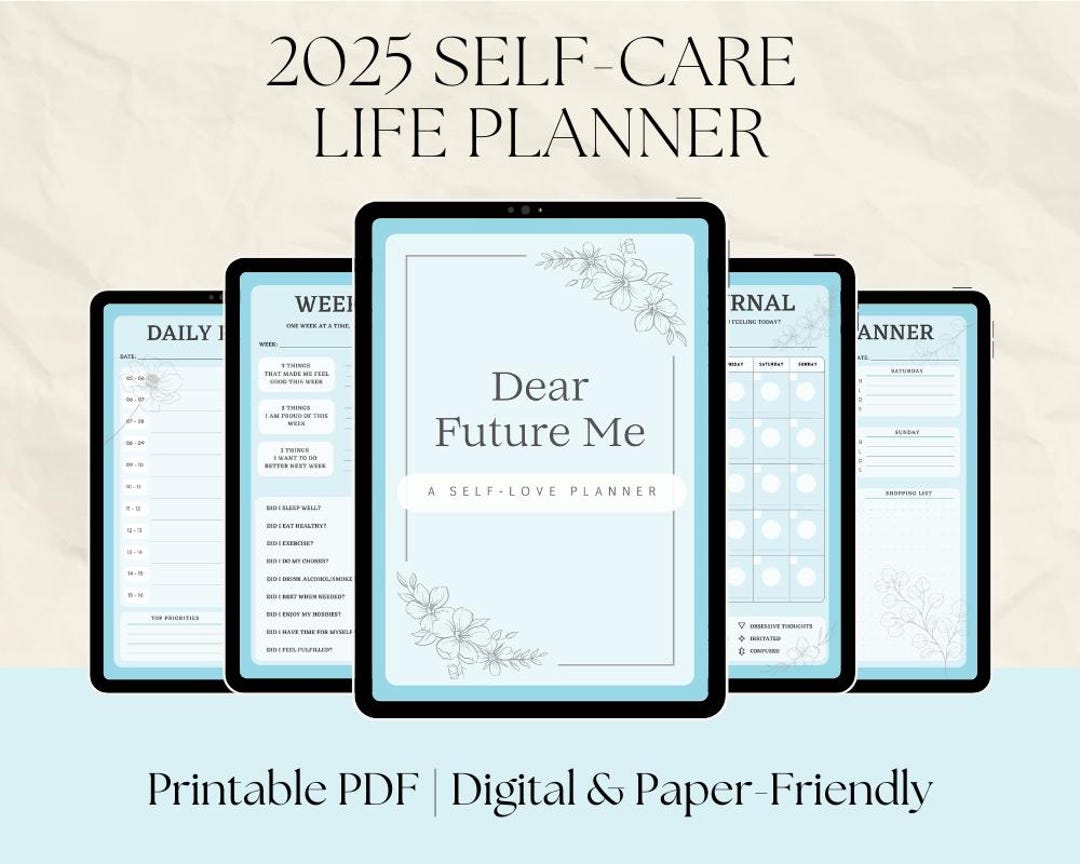 2025 Self-care Life Planner: Goal Setting & Habit Tracker (printable ...