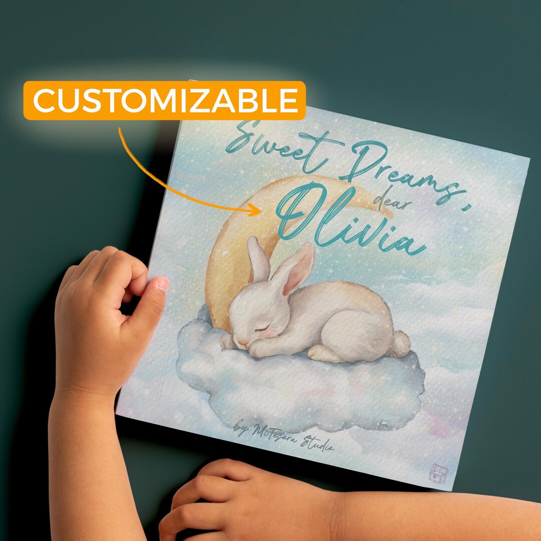 Personalized Bedtime Book, Custom Name Book for Kids, Baby Gift, Animal ...