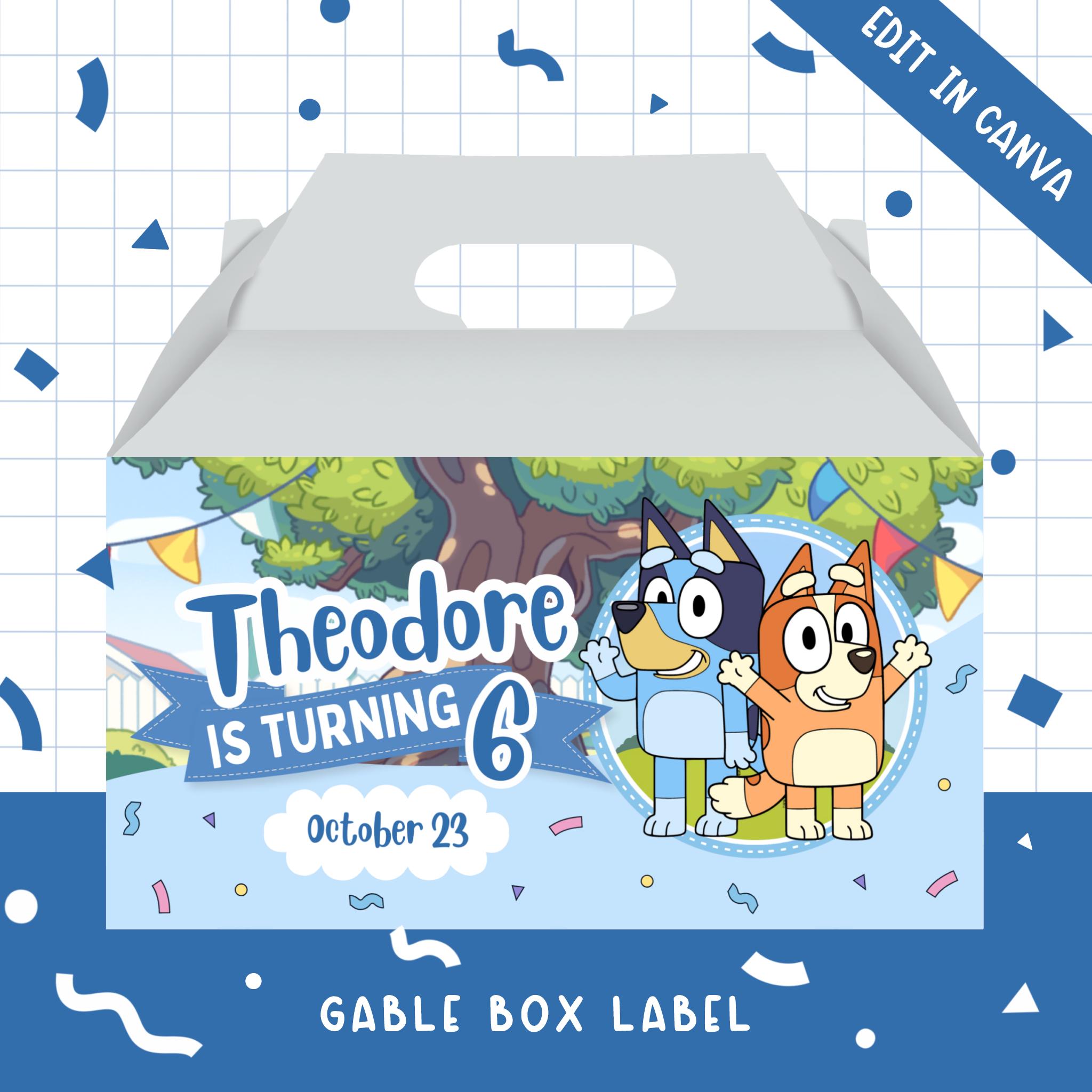 Bluey Gable Box Cute Bluey and Friends Printable Party Favor Gable Box ...