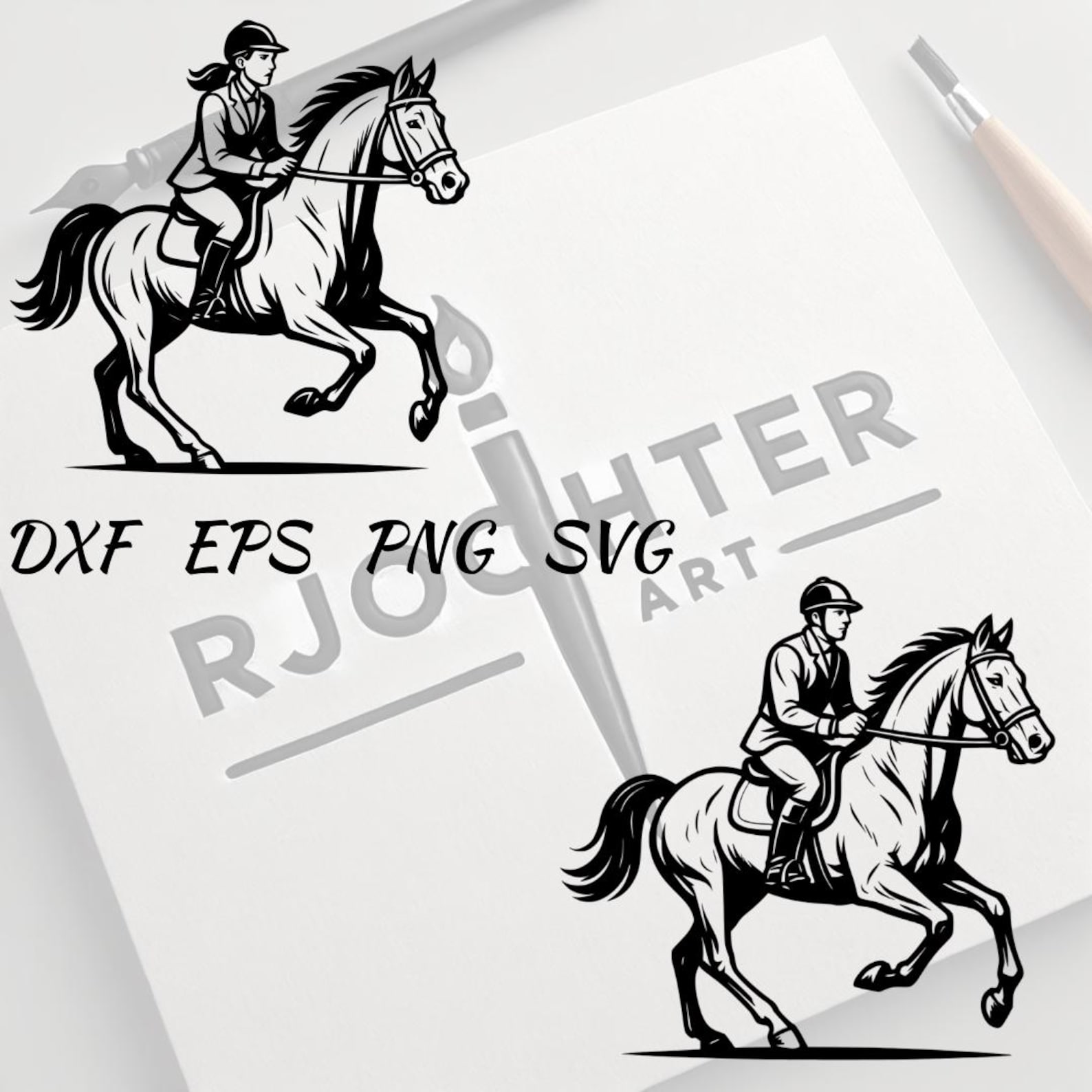 Horse Rider SVG, Equestrian Clipart, Horseback Riding Dxf Eps Png ...