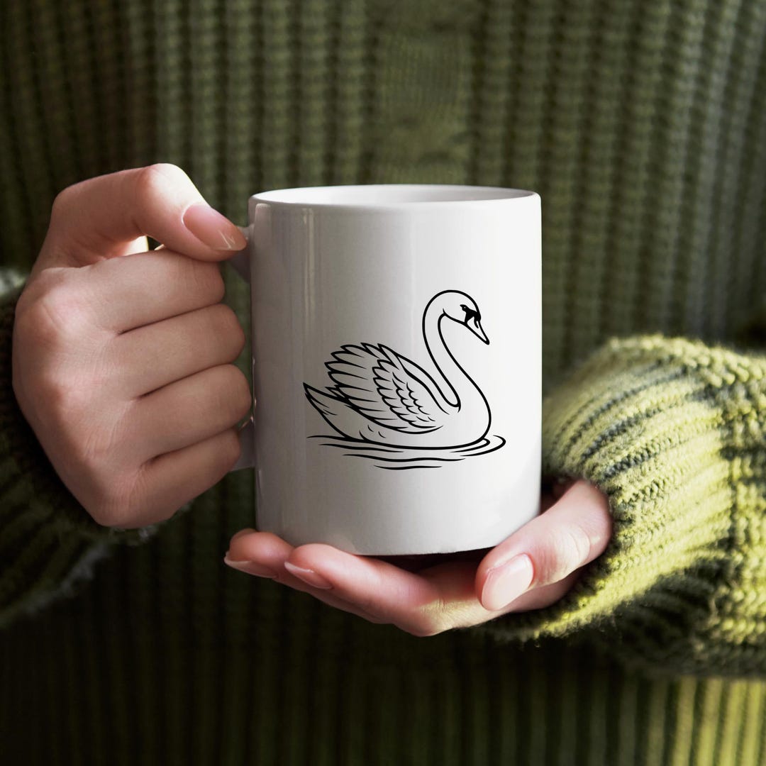 Elegant Swan Vector Art (svg, Png, Eps, Dxf Files) - Etsy