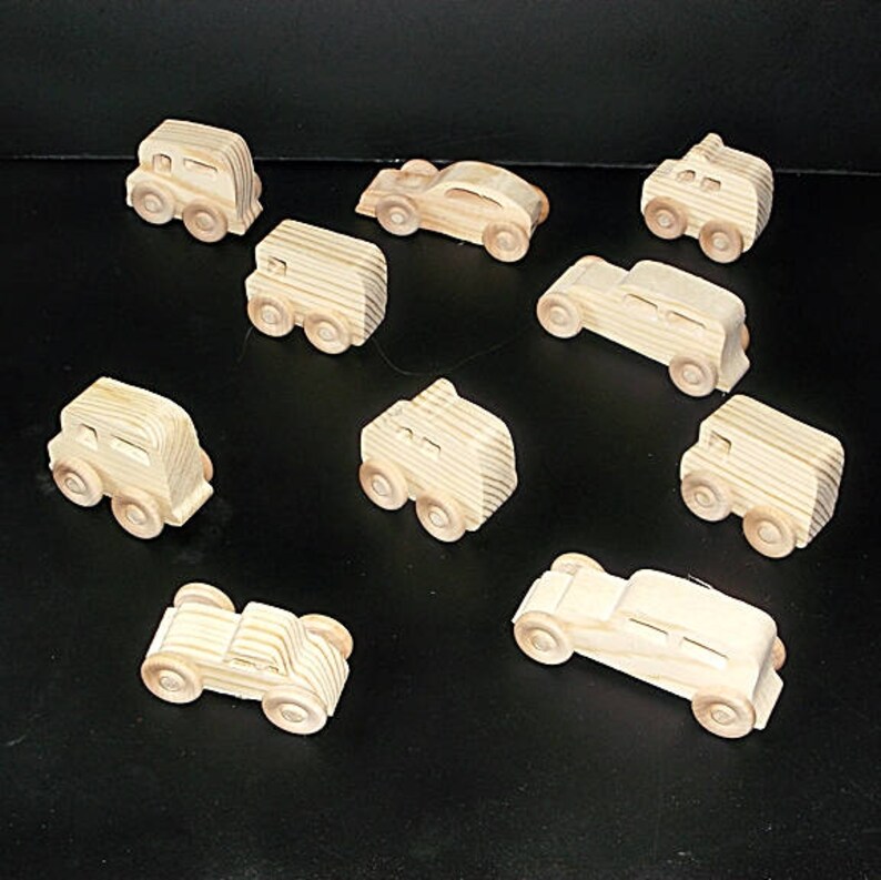 10 Handcrafted Wood Toy Vans Police Vans Cars OT-20 | Etsy