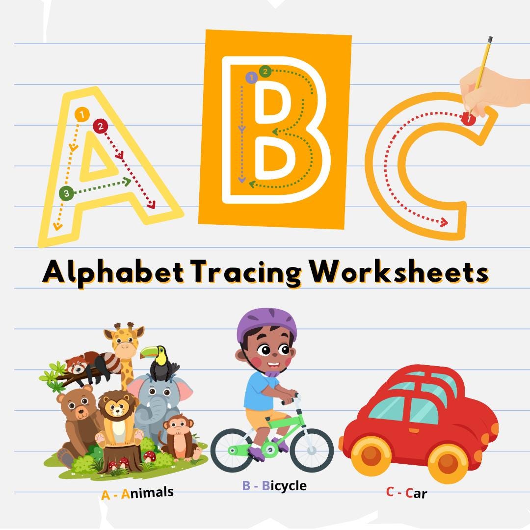 Alphabet Tracing Worksheets | Handwriting Practice Preschool ...
