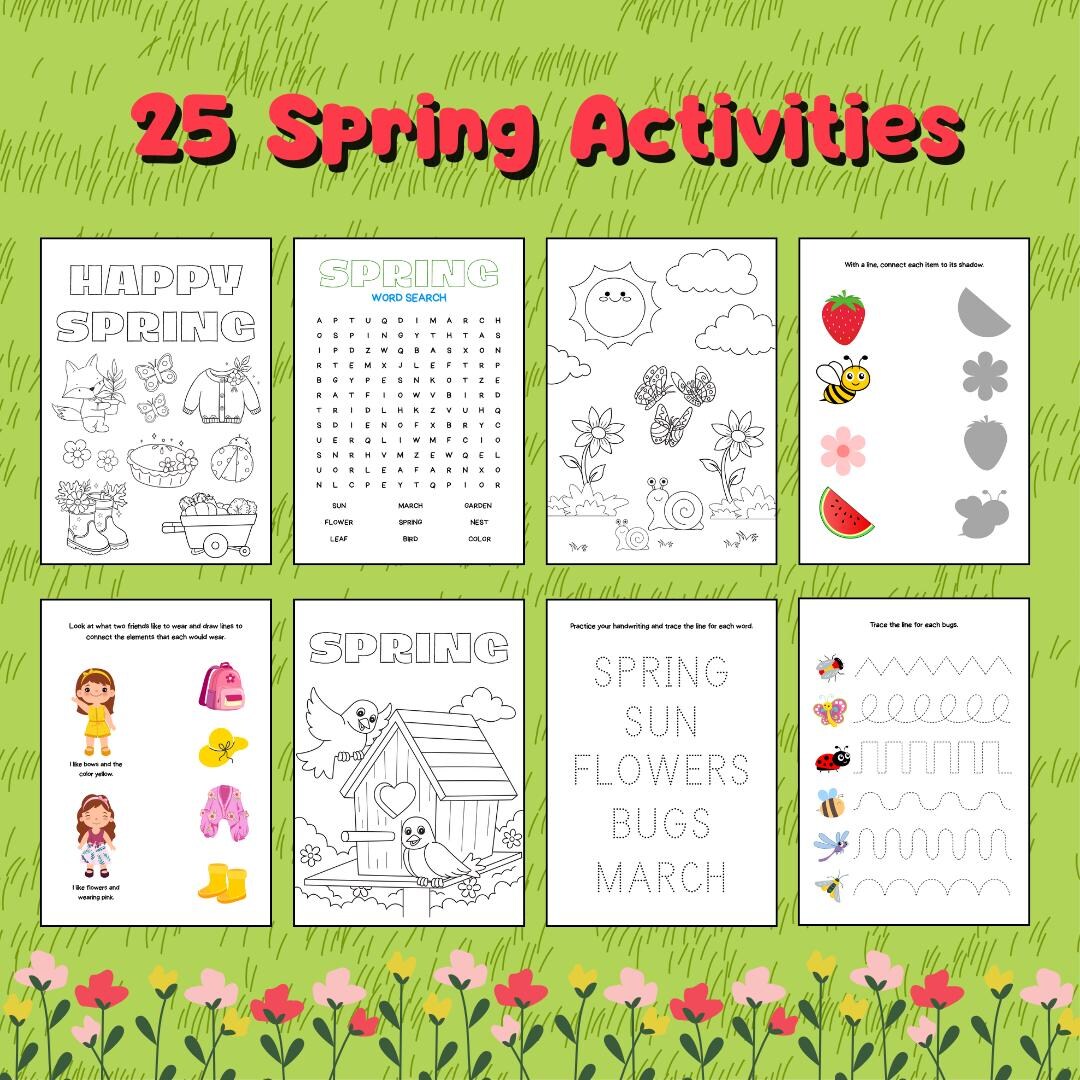 25 Spring Activities, Spring Worksheets, Spring Activities, Spring ...