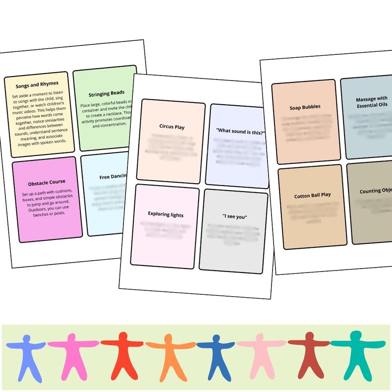 20 Printable Activity Cards | ADHD and Autism Kids | Special Education ...