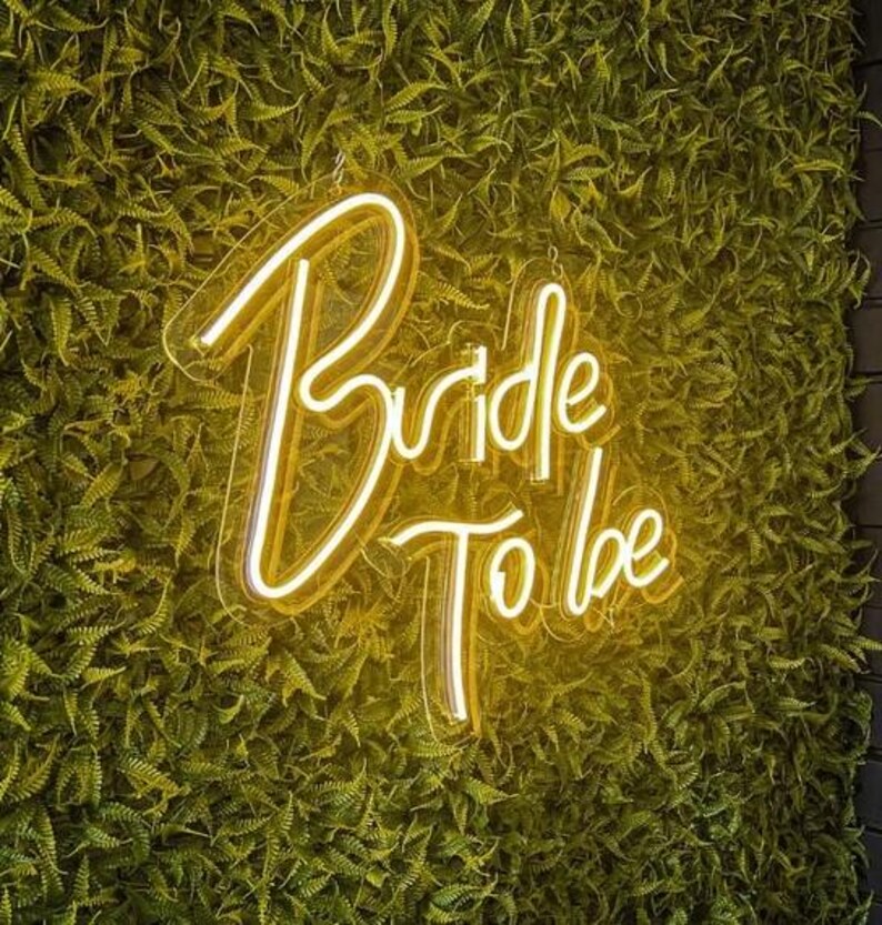 Bride to Be Neon Custom Sign, Personalized LED Neon Sign, Engagement ...