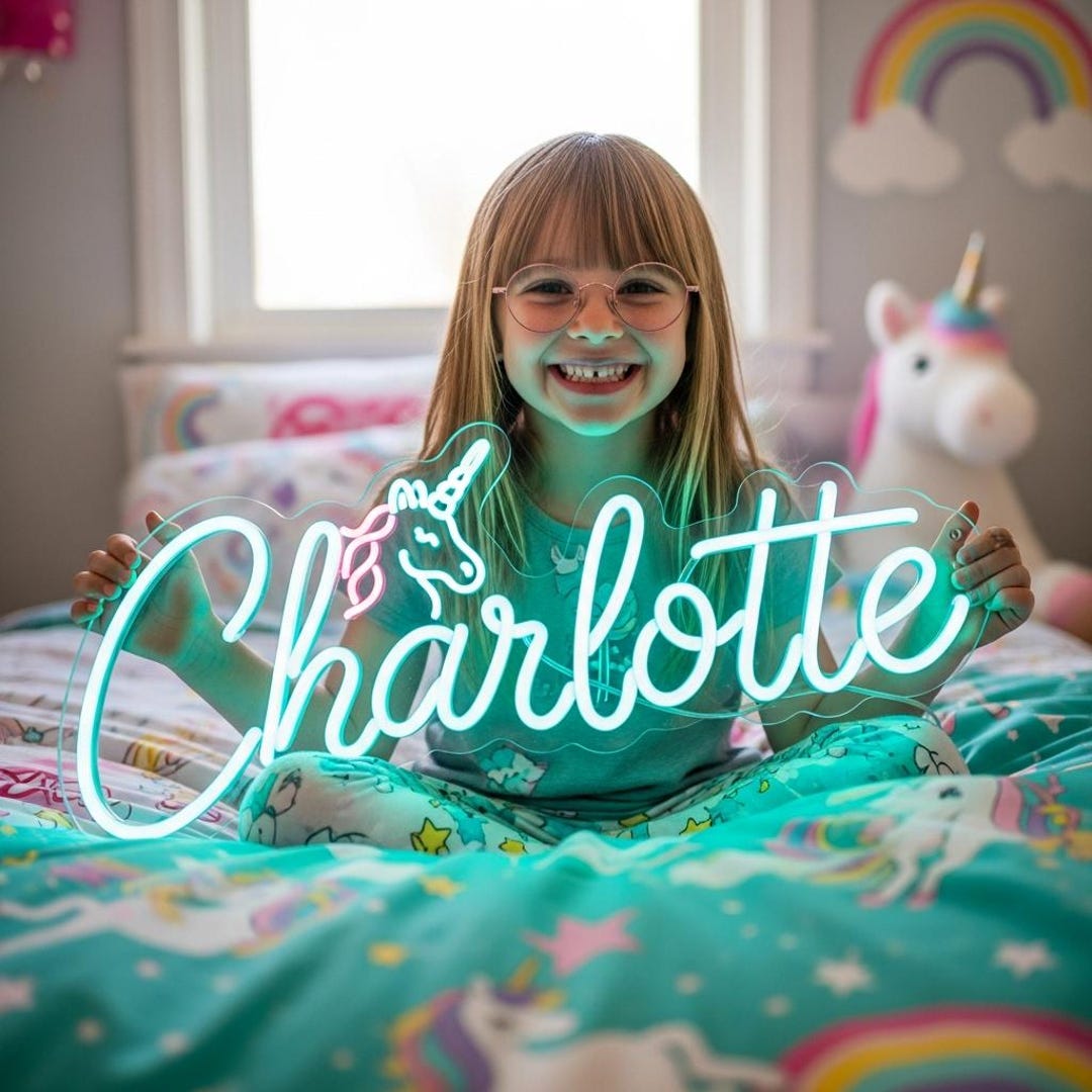 Custom Kids Name Neon Sign, Name Neon Sign for Kids, Kids Room Decor ...
