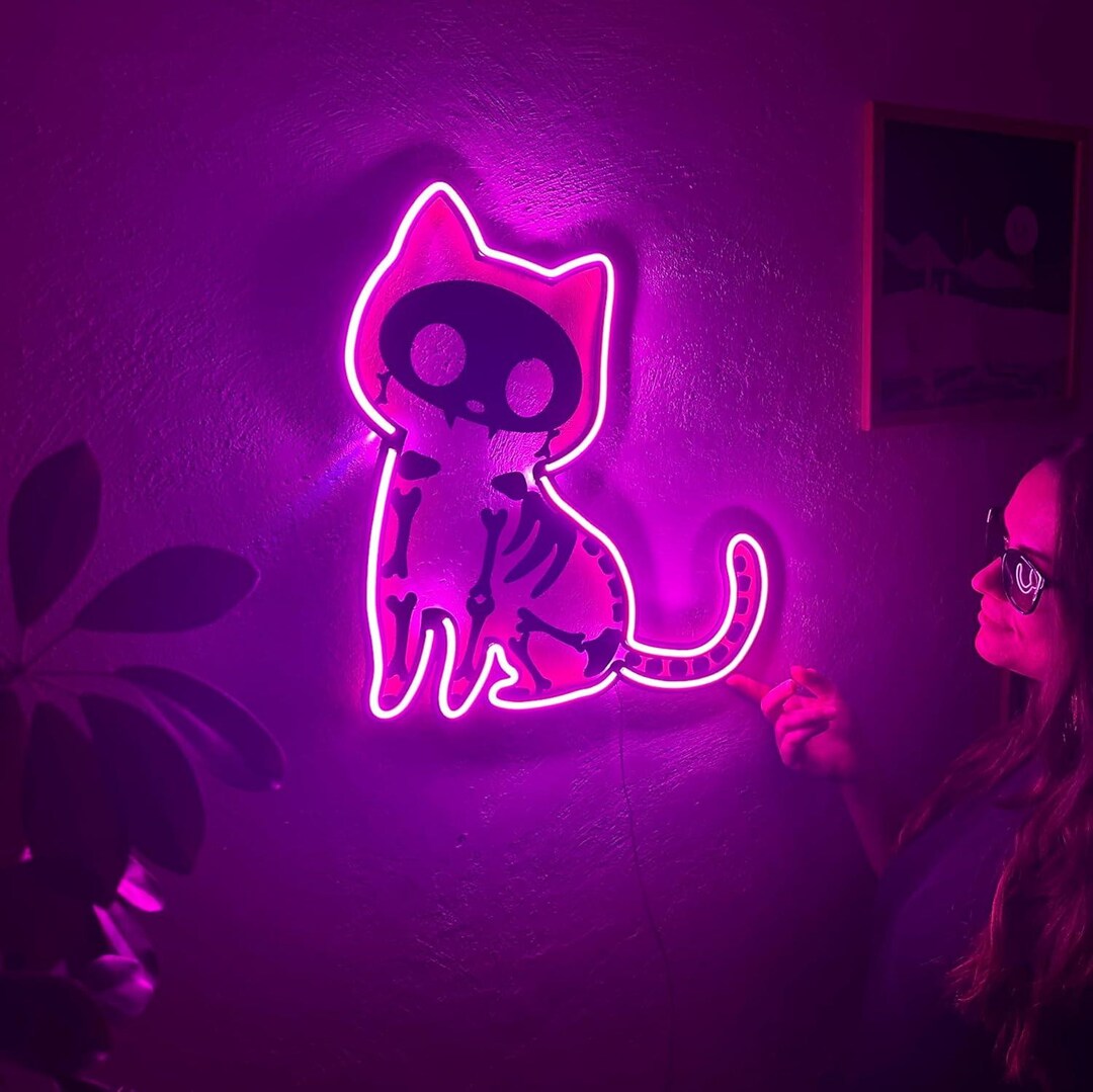 Custom Cat UV Neon Sign, Personalized Home Decor - Etsy