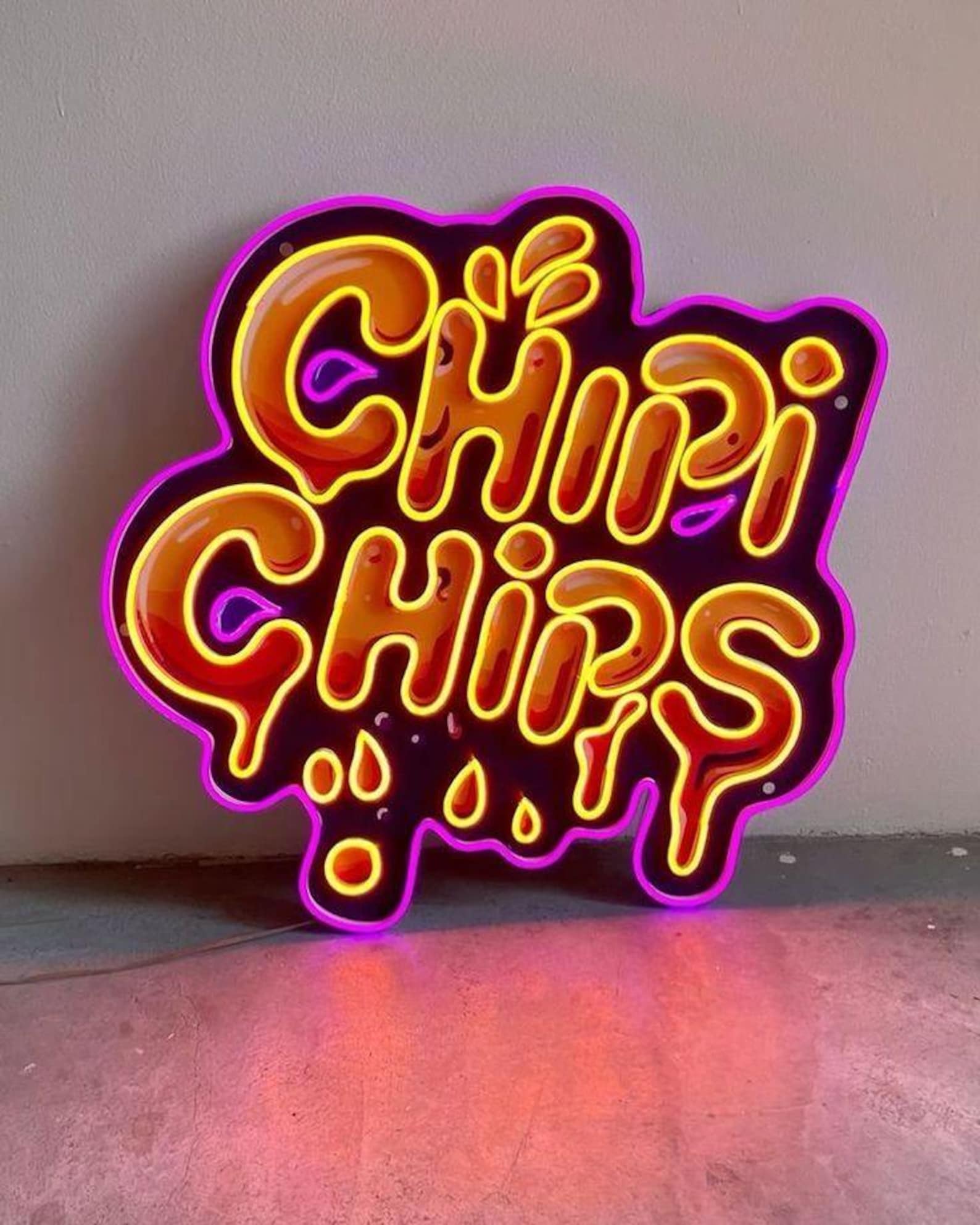 Chipi Chips Custom Neon Sign, Shop Decor, Business Decor Sign, Gift for ...