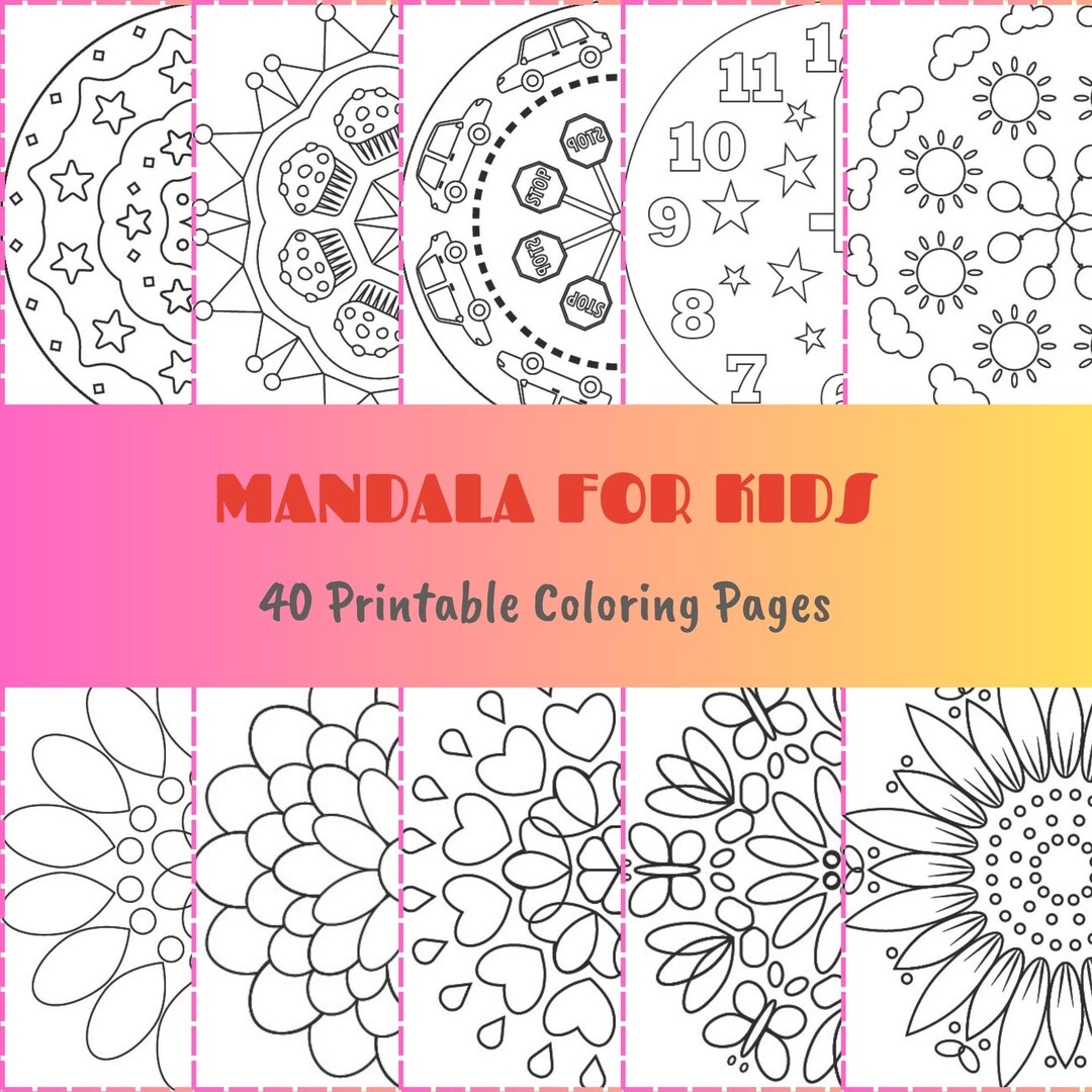 40 Easy and Fun Mandala Coloring Pages for Kids | Printable Toddler ...