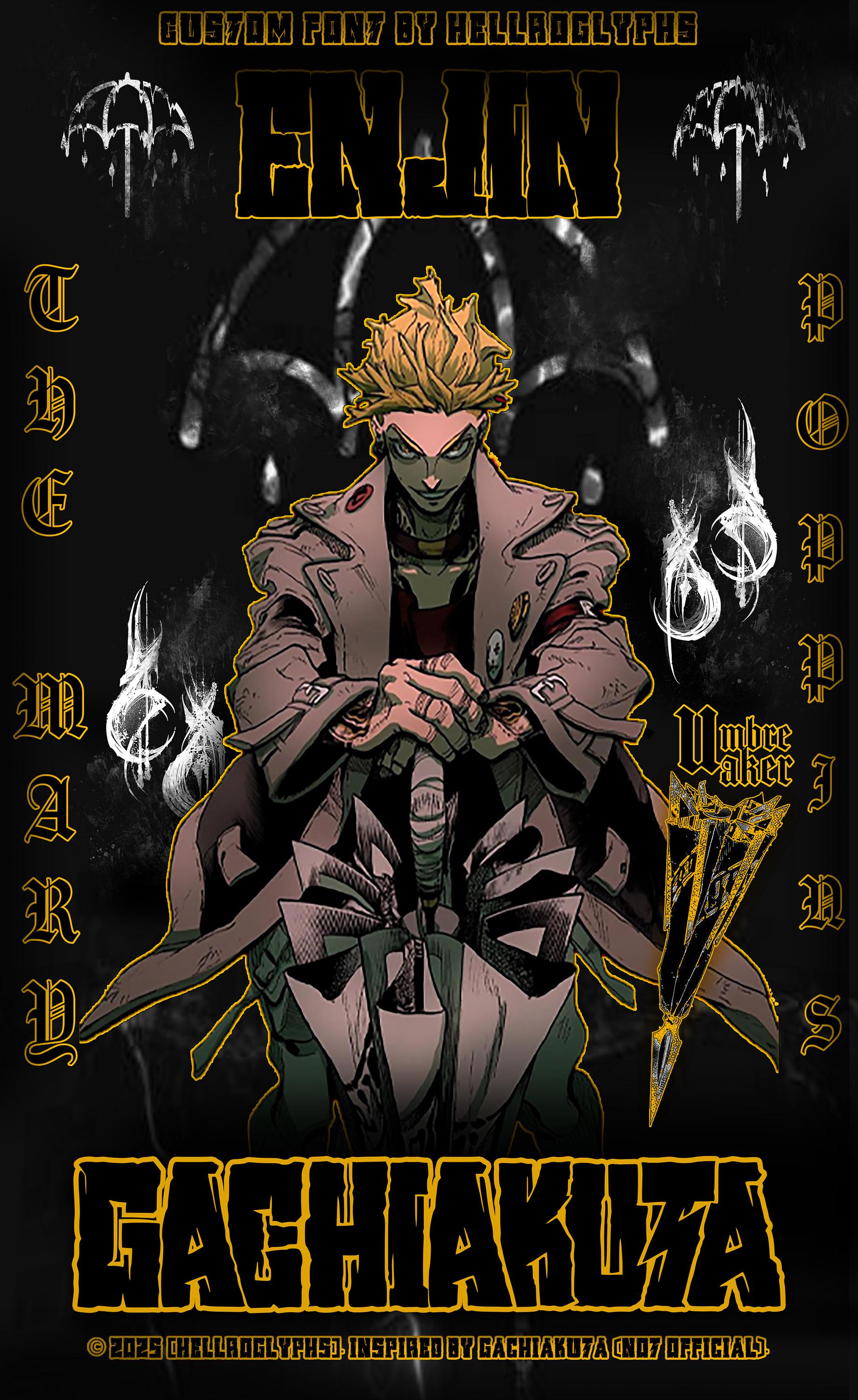 Gachiakuta-inspired Font | Bold Anime Graffiti Alphabet | Custom Manga ...