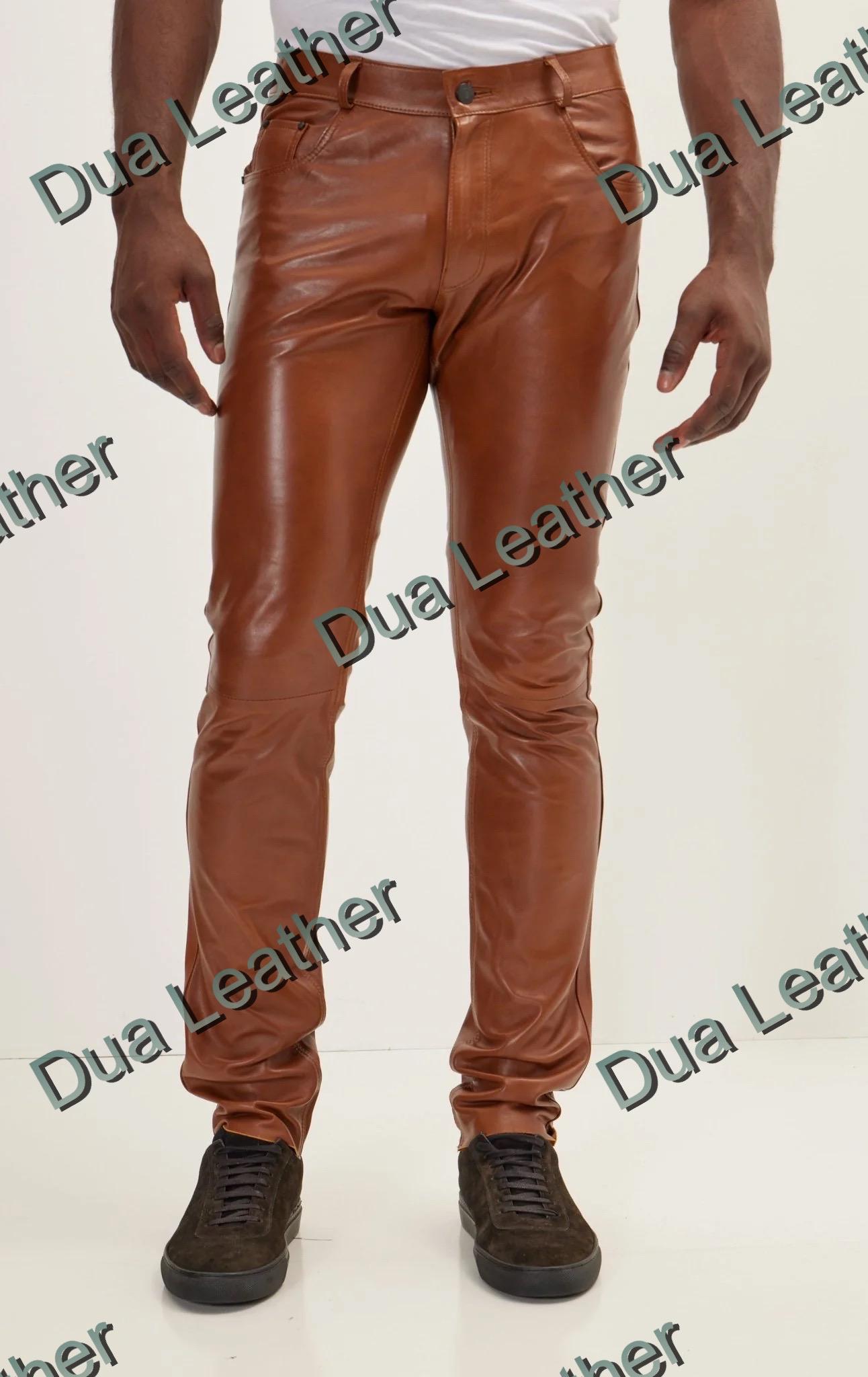 Retro Tan Brown Leather Pants / Caramel Brown Trousers / Real Leather ...