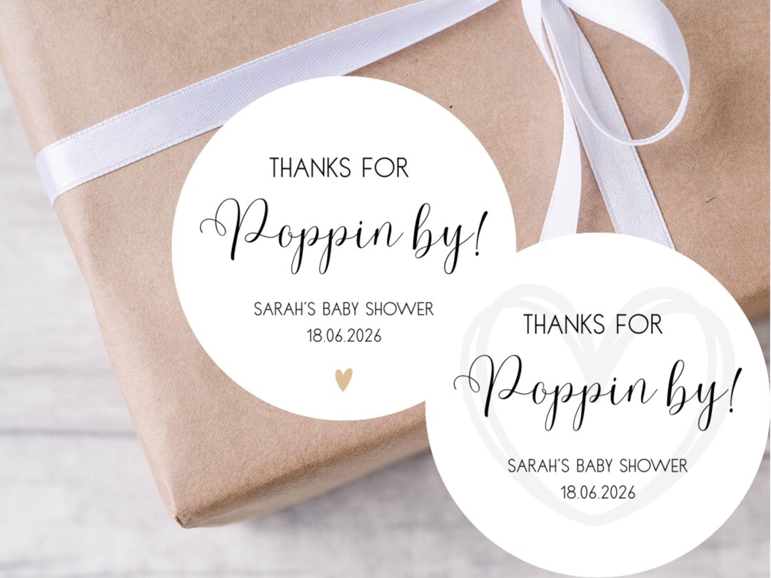 Personalised Thanks for Popping by Stickers, Thank You Labels Popcorn ...