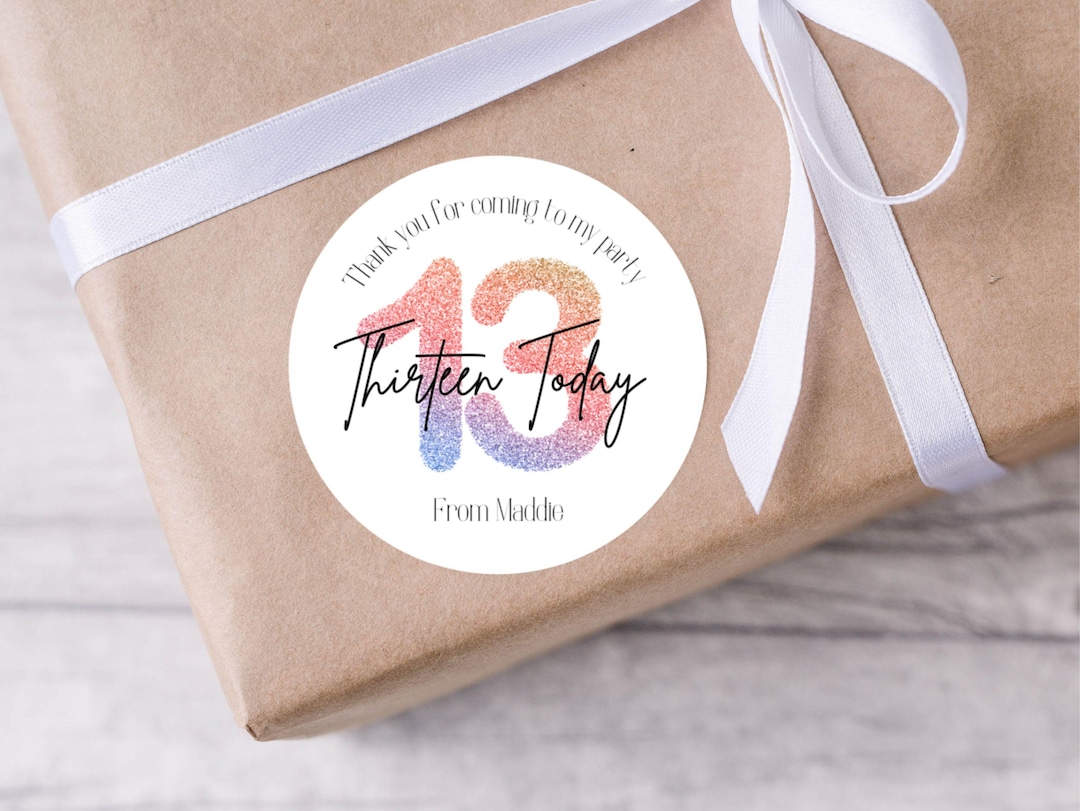 Personalised 13th Birthday Party Stickers, Favour Bags,favour Stickers ...