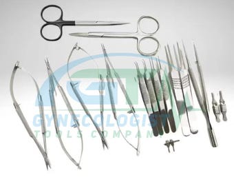 Deluxe Micro Hand Surgery Instruments Set Featuring Microvascular Clamp ...