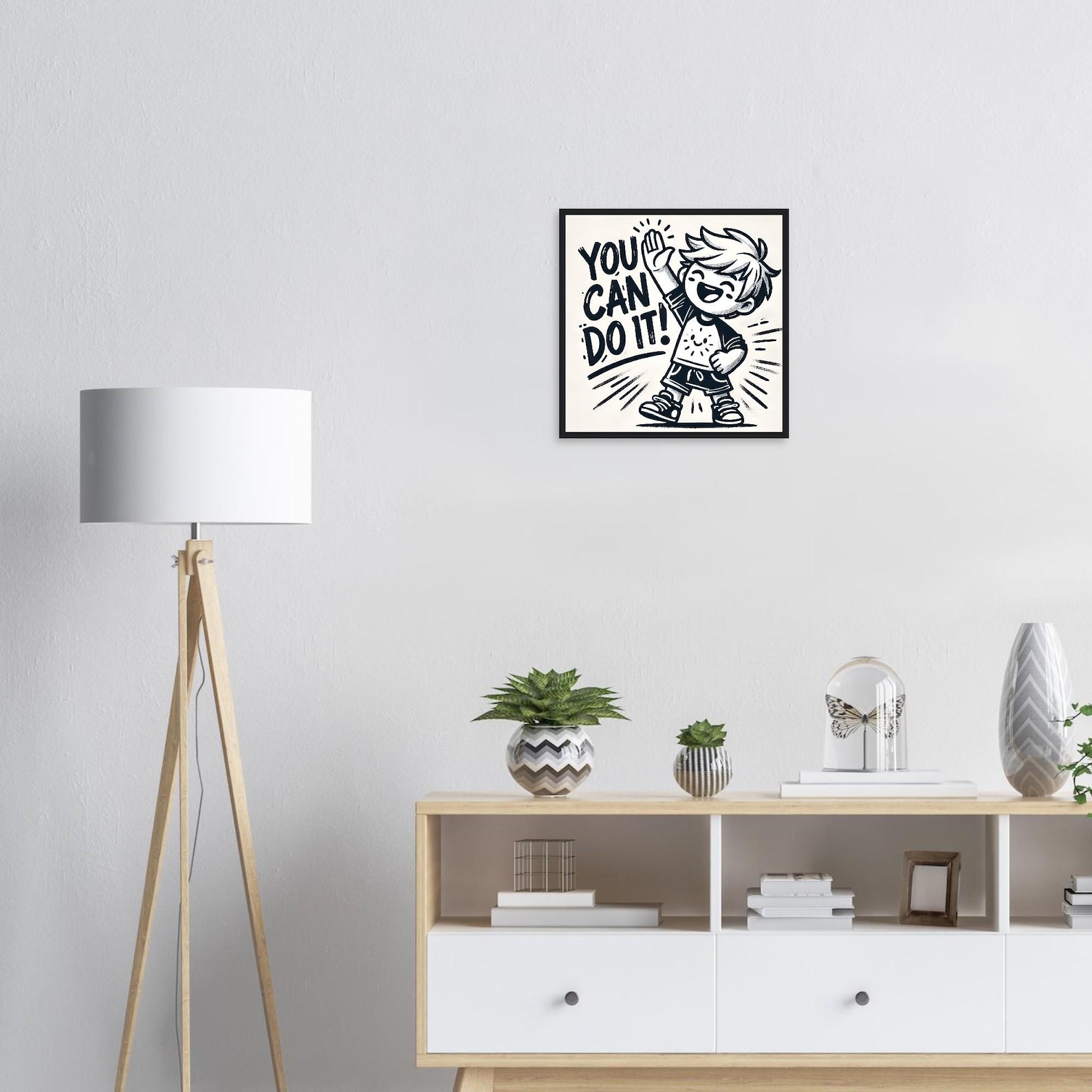 You Can Do It! – Motivational Cartoon Wall Art | Premium Matte Paper ...